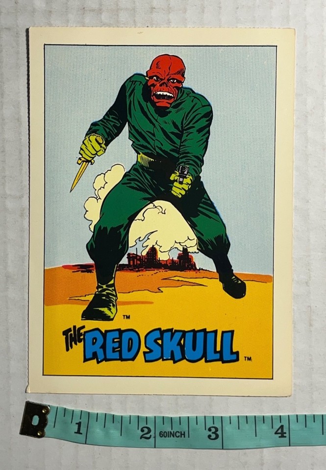 Vintage 1978 Marvel Comics Red Skull Postcard Captain America Villain ...