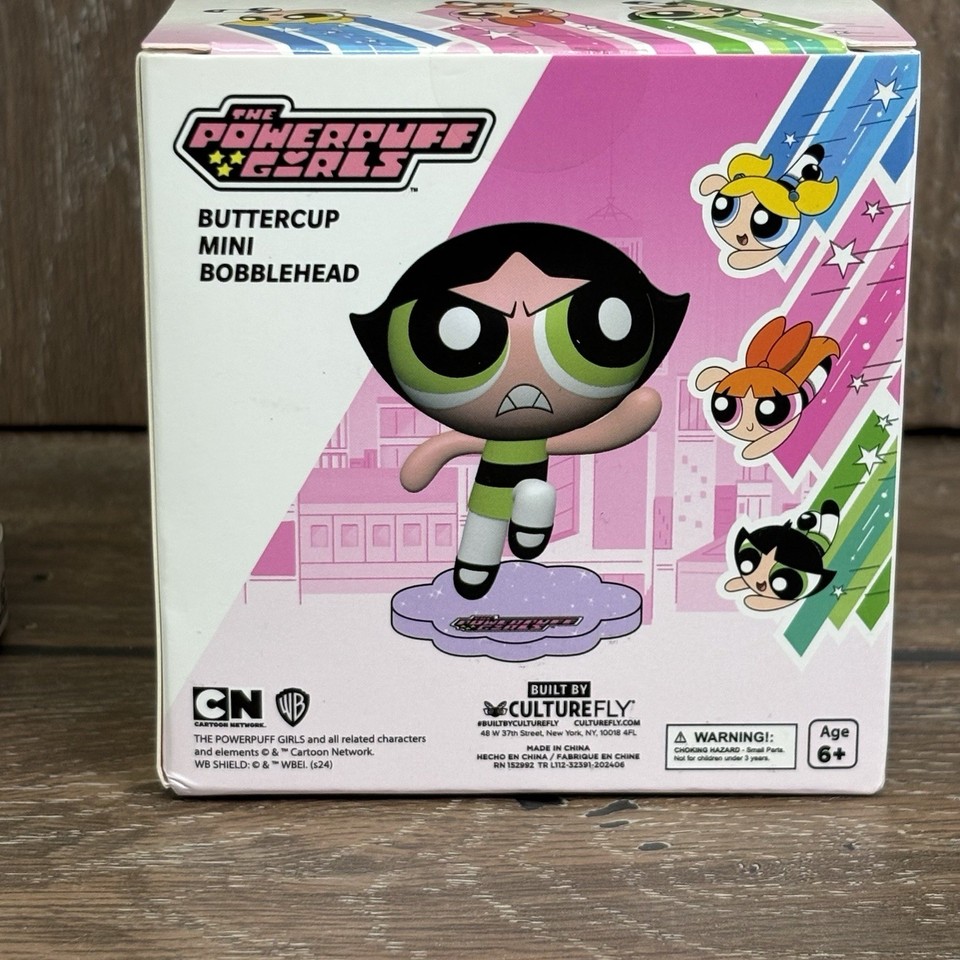 SET Of 2 Powerpuff Girls Mini Bobble Head Figures BUBBLES And BUTTERCUP ...