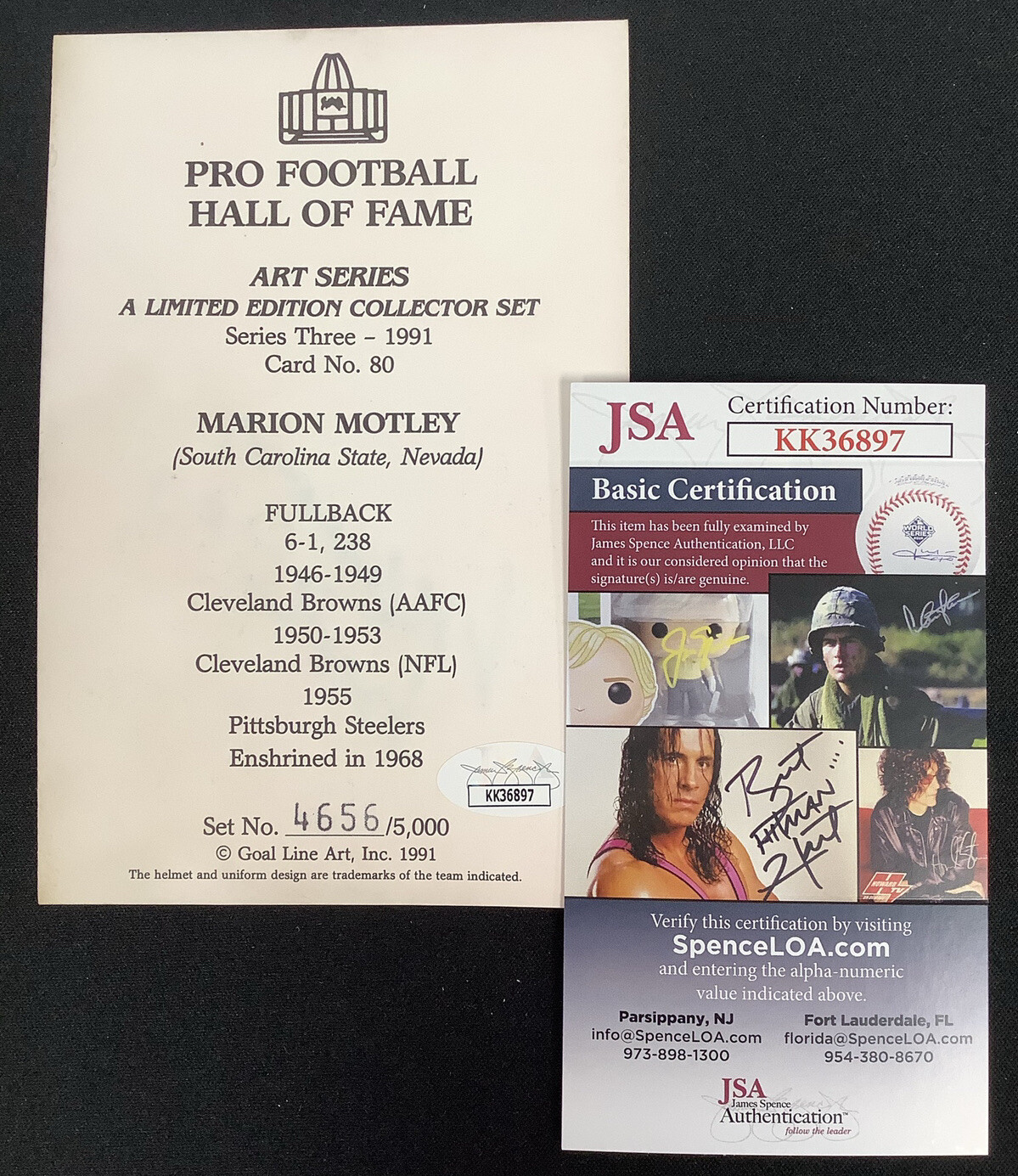 Marion Motley Signed GLAC Goal Line Art Card Football Autograph Browns ...