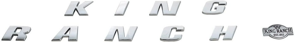 2pack King Ranch Emblems Side Fender Letter Kingranch Sticker Badge 3D ...