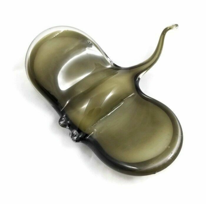 Art Glass Stingray Manta Ray Brown Smokey Sand Color 7 inches long | eBay