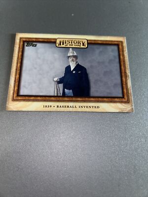 2010 Topps History of the Game #HOG1 Alexander Cartwright/Baseball ...