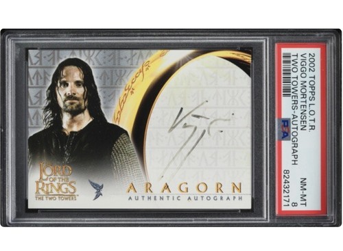 Viggo Mortensen 2002 Topps Lord of the Rings Auto Aragorn Psa 8 Signed ...