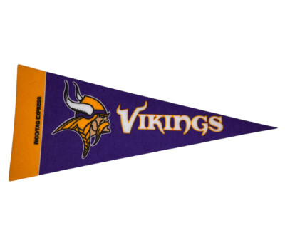 NFL Minnesota Vikings Felt Pennant Mini Flag Rico Tag Express 9” x 4 ...