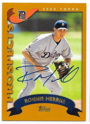 RONNIE MERRILL 2002 TOPPS TRADED AUTOGRAPHED SIGNED # T129 DETROIT ...
