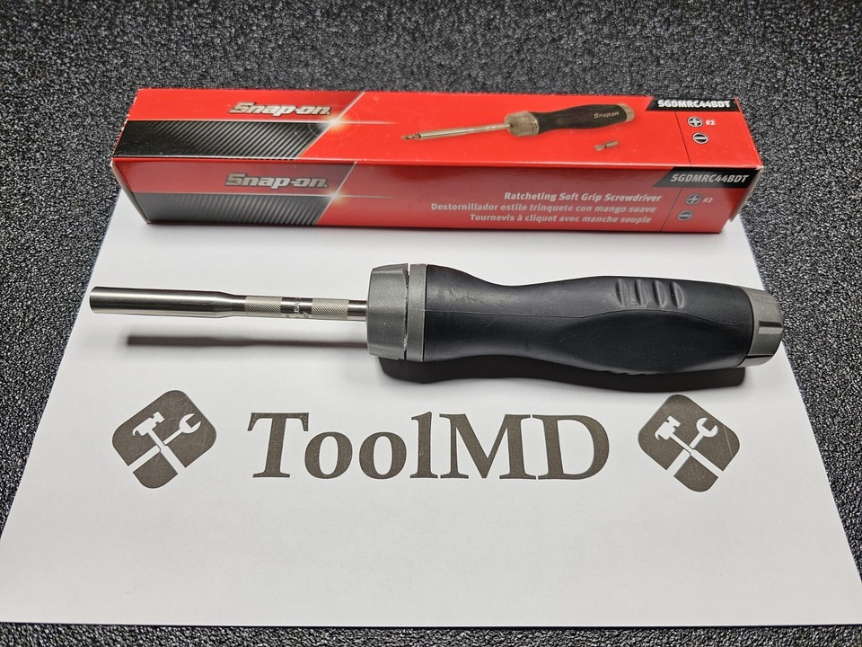 Snap-on Tools USA NEW DARK TITANIUM Soft Grip Ratcheting Screwdriver ...