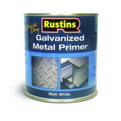 Metal Primer Paint for Galvanised Metal Cast Iron Bare Metal Matt White ...