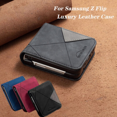Stylish Leather Protective Shockproof Flip Case Cover For Samsung Z ...
