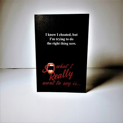 I KNOW I CHEATED Greeting Cards with white envelope | eBay