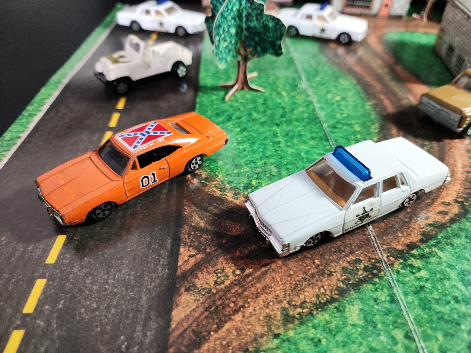 ERTL 1816 Dukes Of Hazzard Play Set 1981 RARE General Lee Complete 4 ...