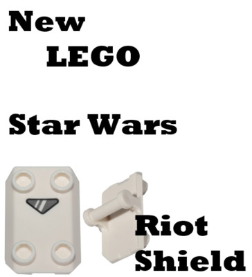 New LEGO Star Wars Shield RIOT White Printed Four Studs Handle on Back ...