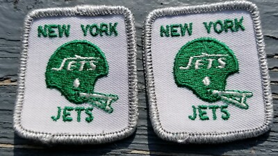 Vintage New York Jets 2x RAISED Patch Embroidered Badge Patch Emblem | eBay