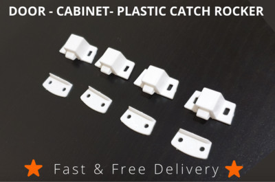 4X Plastic spring rocker cabinet and door catch | eBay UK