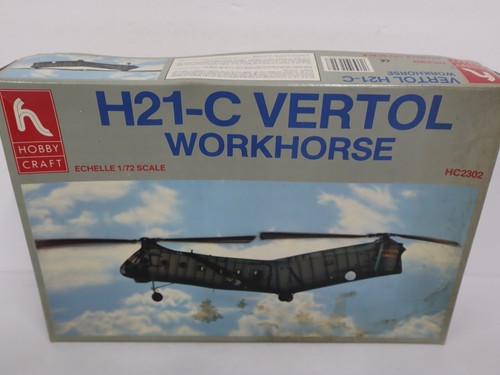 HOBBY CRAFT , 1/72 , H21-C VERTOL WORKHORSE MODEL KIT #HC2302 (USED ...