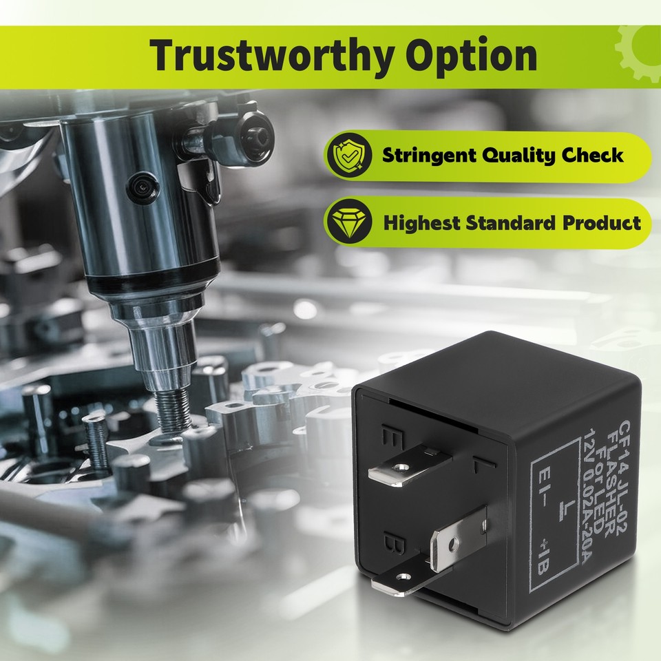 3-Pin CF14 CF-14 JL-02 EP35 LED Flasher Relay Fix For Turn Signal Hyper ...