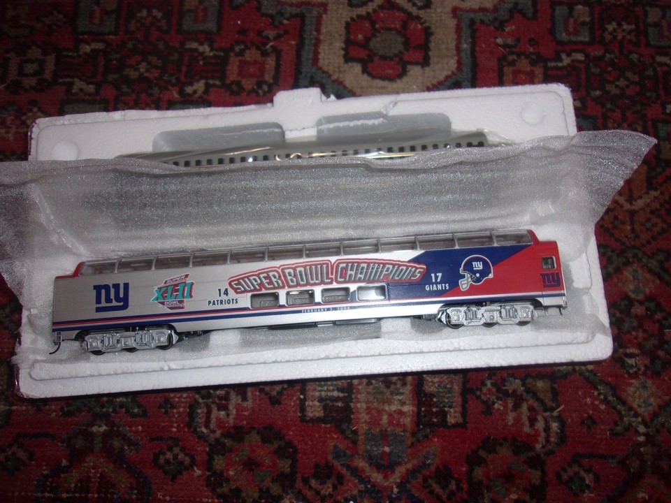 BACHMAN HO TRAIN SET SUPER BOWL 2008 GIANTS BEAT PATRIOTS 17 TO 14 ...
