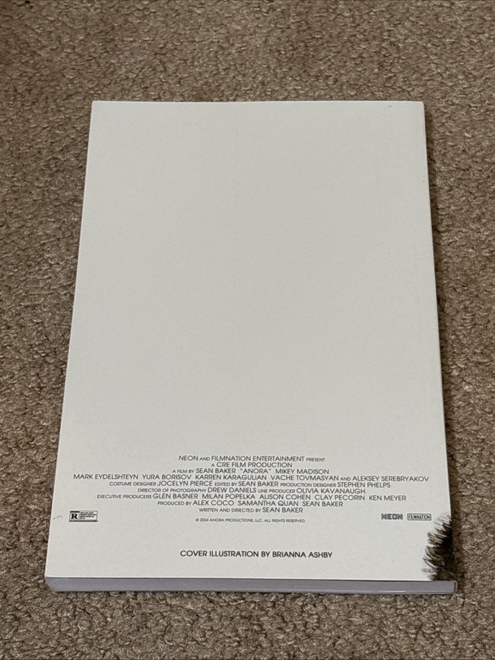ANORA 2025 Script Book Screenplay Limited Edition OOP | eBay