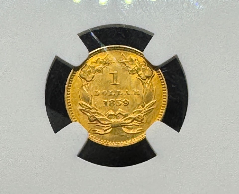 1859 TYPE 3 INDIAN PRINCESS GOLD DOLLAR NGC MS63 11EGG25 | eBay