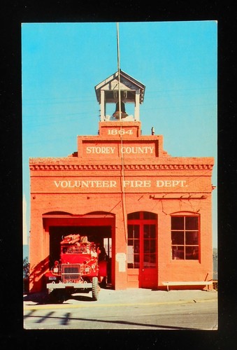 1950s Storey County Fire Department Old Fire Engine Firehouse Virginia ...