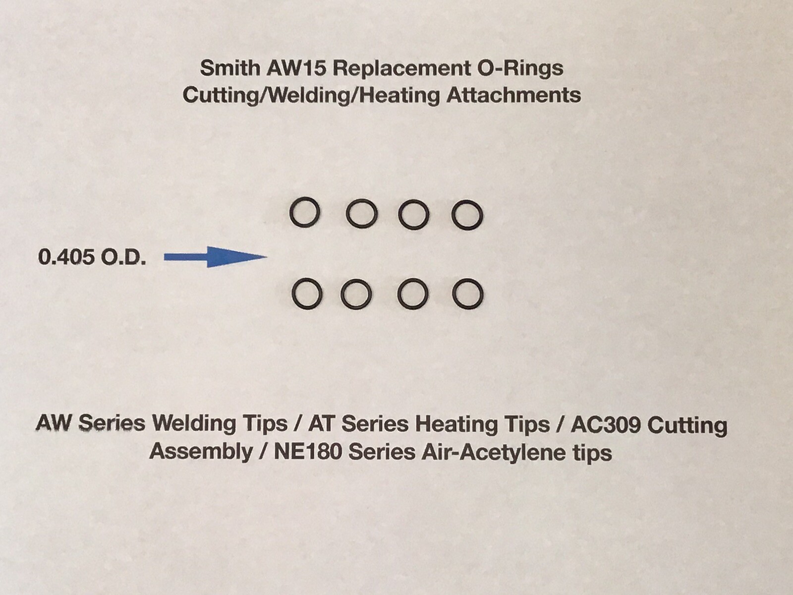 Smith Torch AW15 Replacement O-Rings For Cutting,welding,heating ...