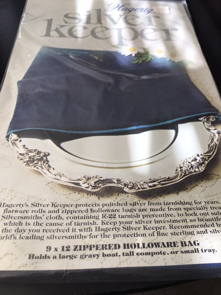 9" x 12" Zippered Silver Keeper Kitchen Dinnerware Storage Organizer ...