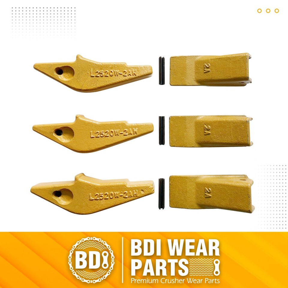Weld-on Flush Mount L2520N-2AH Bucket Shanks 2A Bucket Teeth with Pins ...