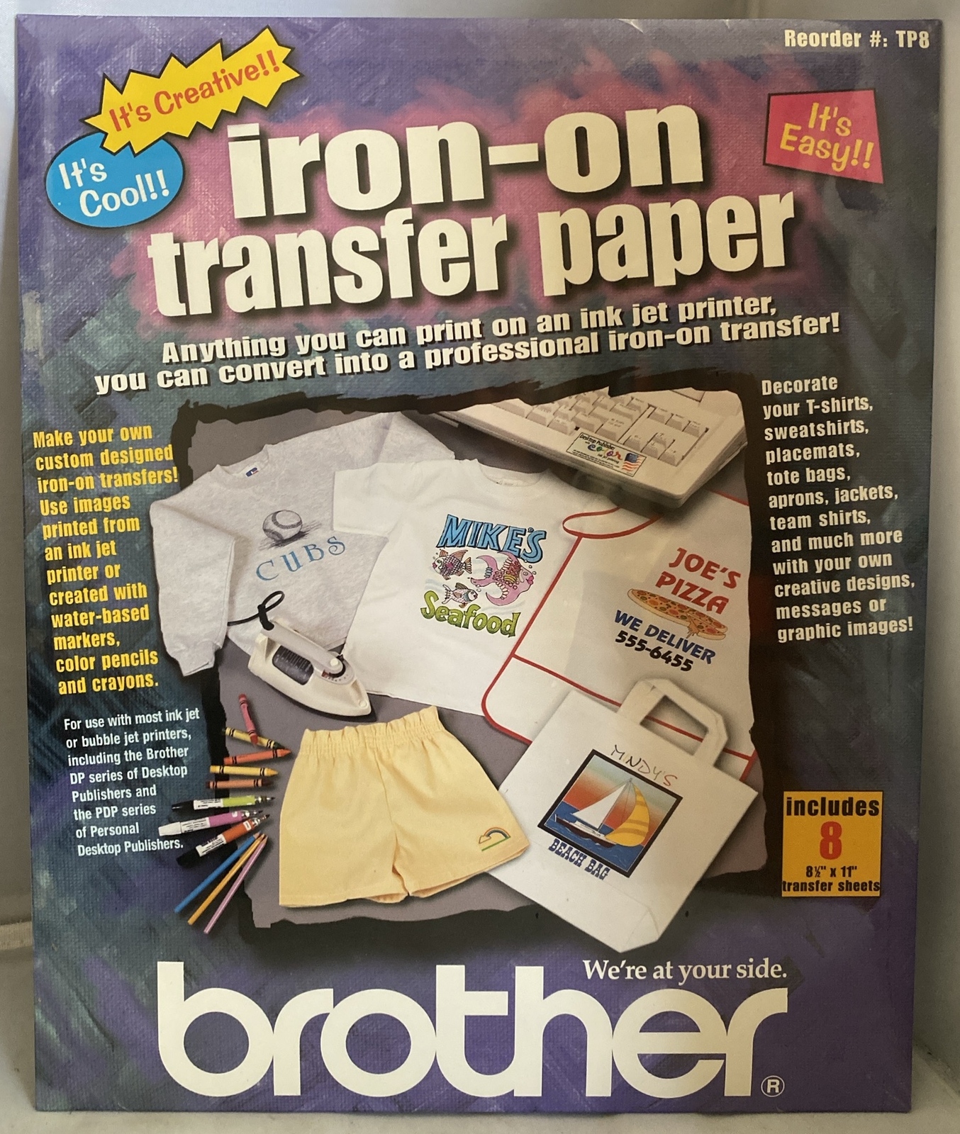 Brother Iron On Transfer Paper 8 Sheets 8 1/2” X 11” | eBay