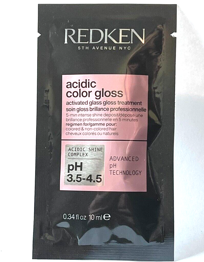 REDKEN ACIDIC COLOR GLOSS ACTIVATED GLASS GLOSS TREATMENT 0.34 oz/10mL ...