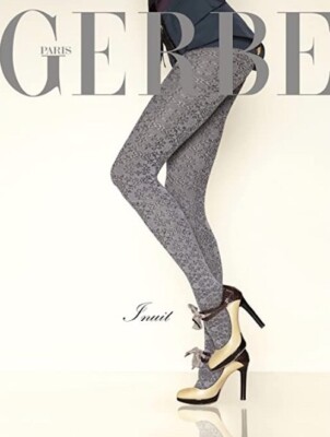 Collant GERBE INUIT coloris Bleu Nuit/Noir. 2 tailles. Cotton folk ...