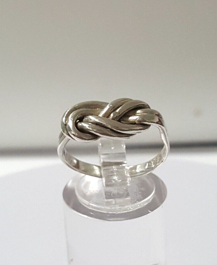 Fully Hallmarked Celtic Double Knot Ring 925 Silver S… - Gem