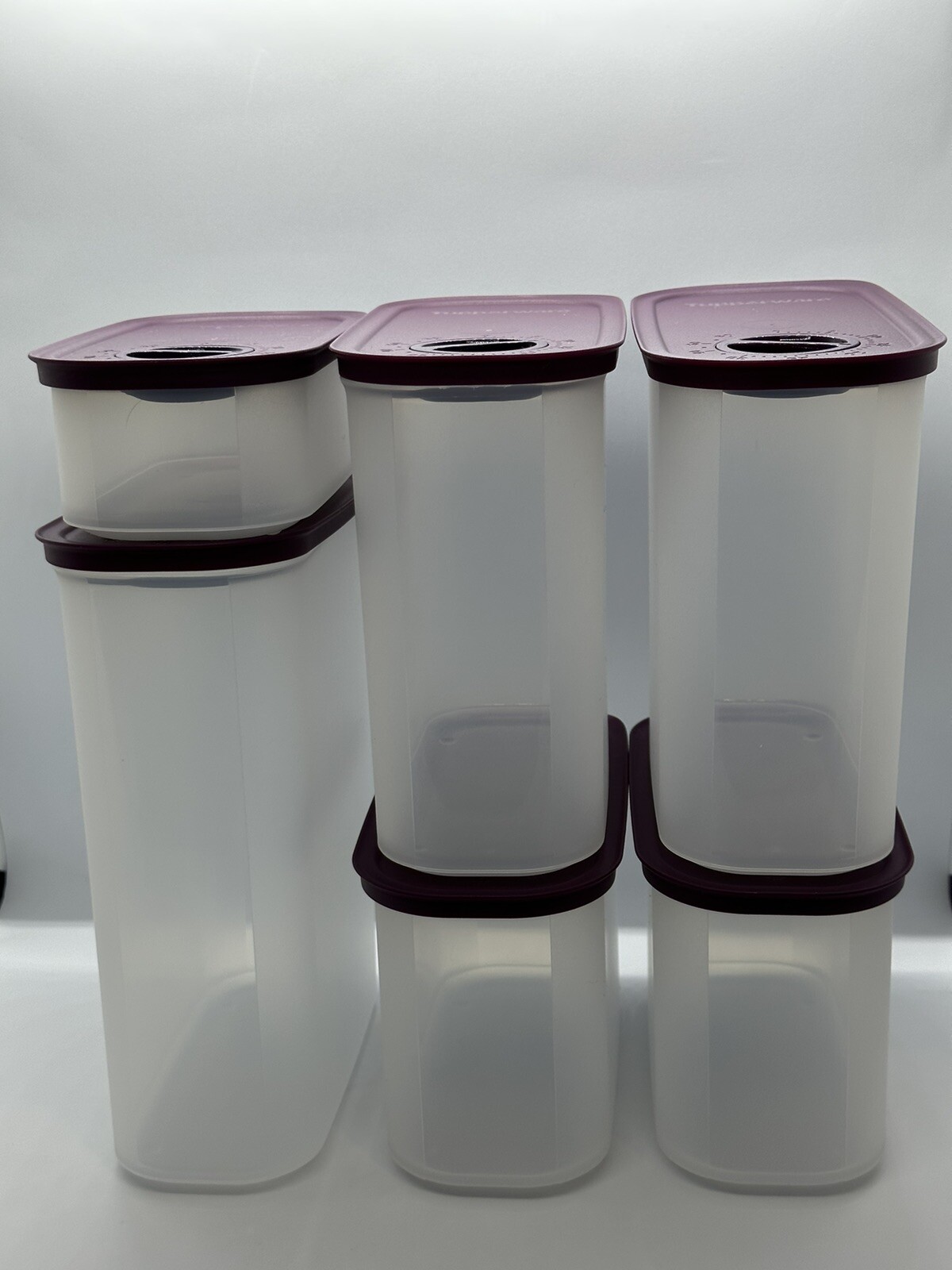 Tupperware Time Keepers Set Food Storage Containers New Clear/ Purple ...