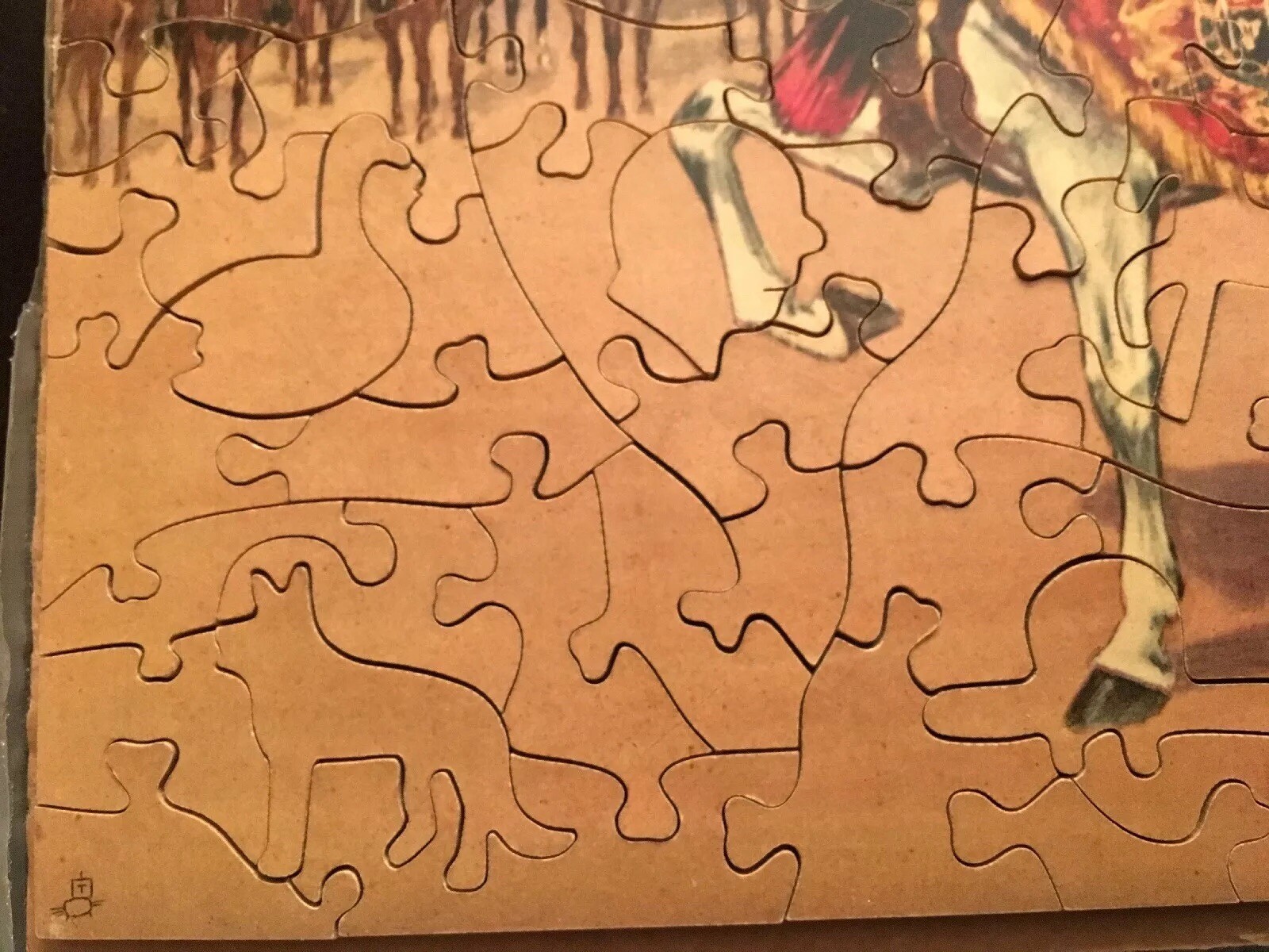 Vintage Wooden Jigsaw Puzzle, Figural Pieces British Scene | eBay