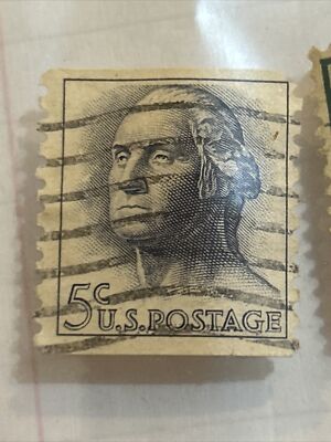 George Washington 5 cent Rare Used stamp 1962 United States Postage ...