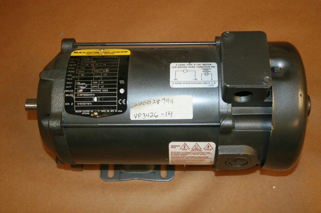 Baldor DC Metric Motor Vp3426-14 0.37 HP 1750 RPM TEFC D71c Frame for ...