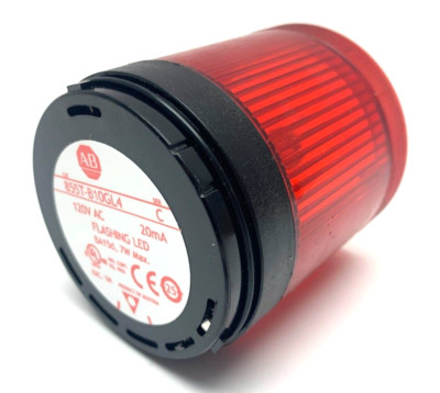 Allen Bradley 855T-B10GL4 Ser. C Red Flashing LED Stack Light 120VAC | eBay