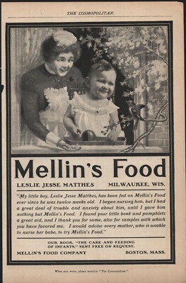 Mellin's Baby Food - 1902 - Nanny with Baby - Vintage Magazine Ad | eBay