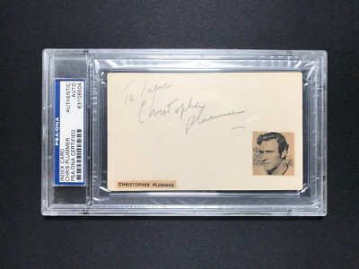 Christopher Plummer Signed Autographed Card PSA Slabbed Sound Of Music ...