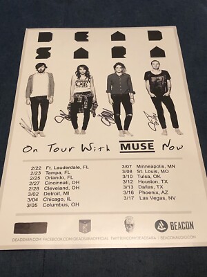 RARE Signed Dead Sara Muse Tour Poster Emily Armstrong Linkin Park | eBay
