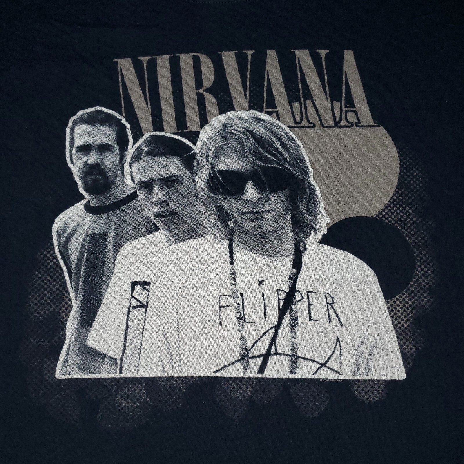 Rare Nirvana Kurt Cobain 'Flipper' Vintage Black T Sh… - Gem