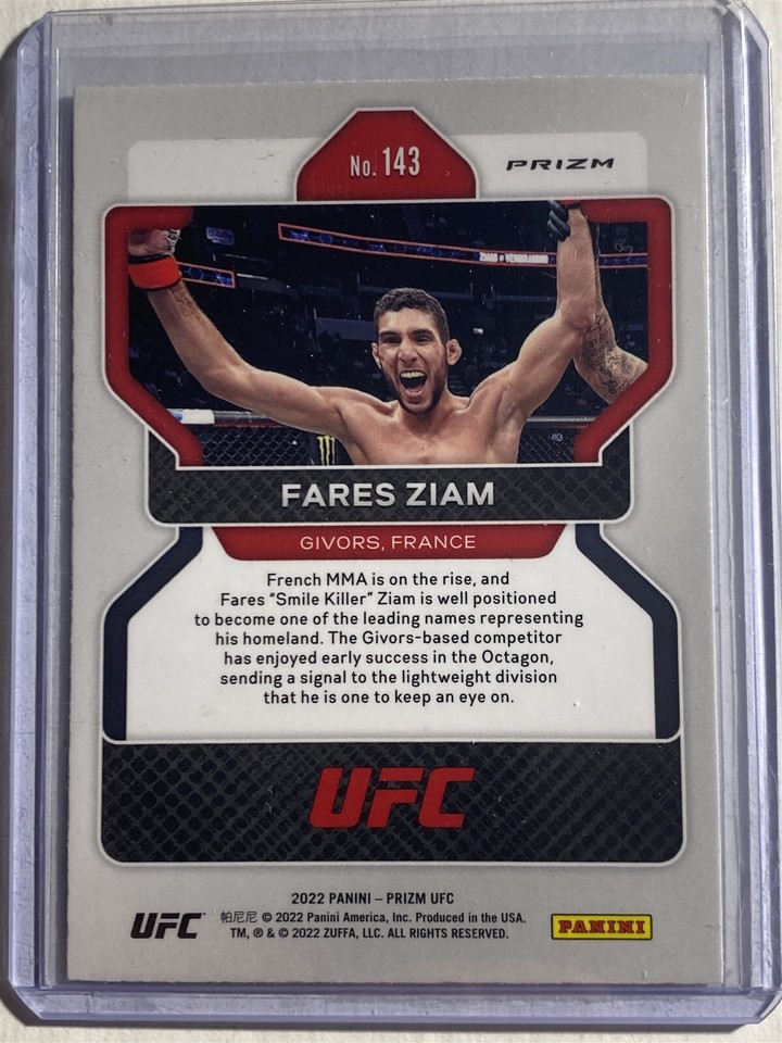 FARES ZIAM 2022 Prizm UFC #143 HYPER Prizm RC (SC1) | eBay