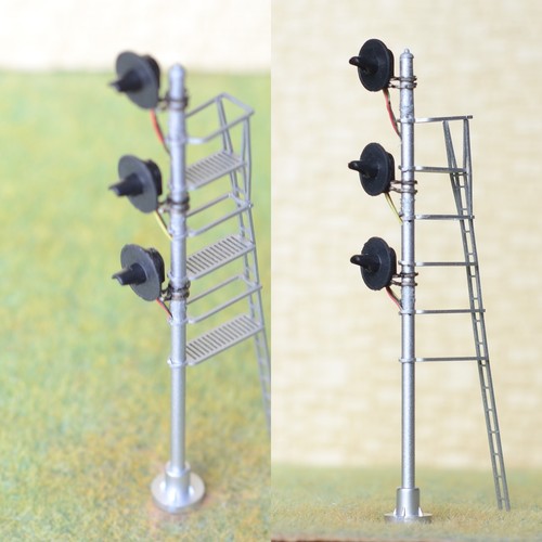 1 x HO scale model railroad LED searchlight signal 3-colors metal 3 ...