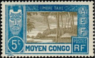 Middle Congo #YTTT12 MNH 1930 Huts Coconuts River Steamboat [J12] | eBay