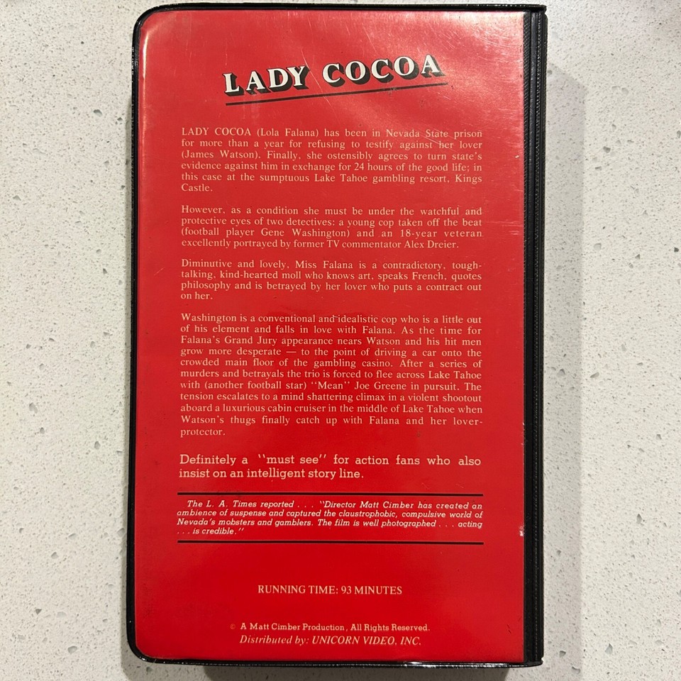Lola Falana is LADY COCOA - RARE Betamax Video NOT VHS - Blaxploitation ...