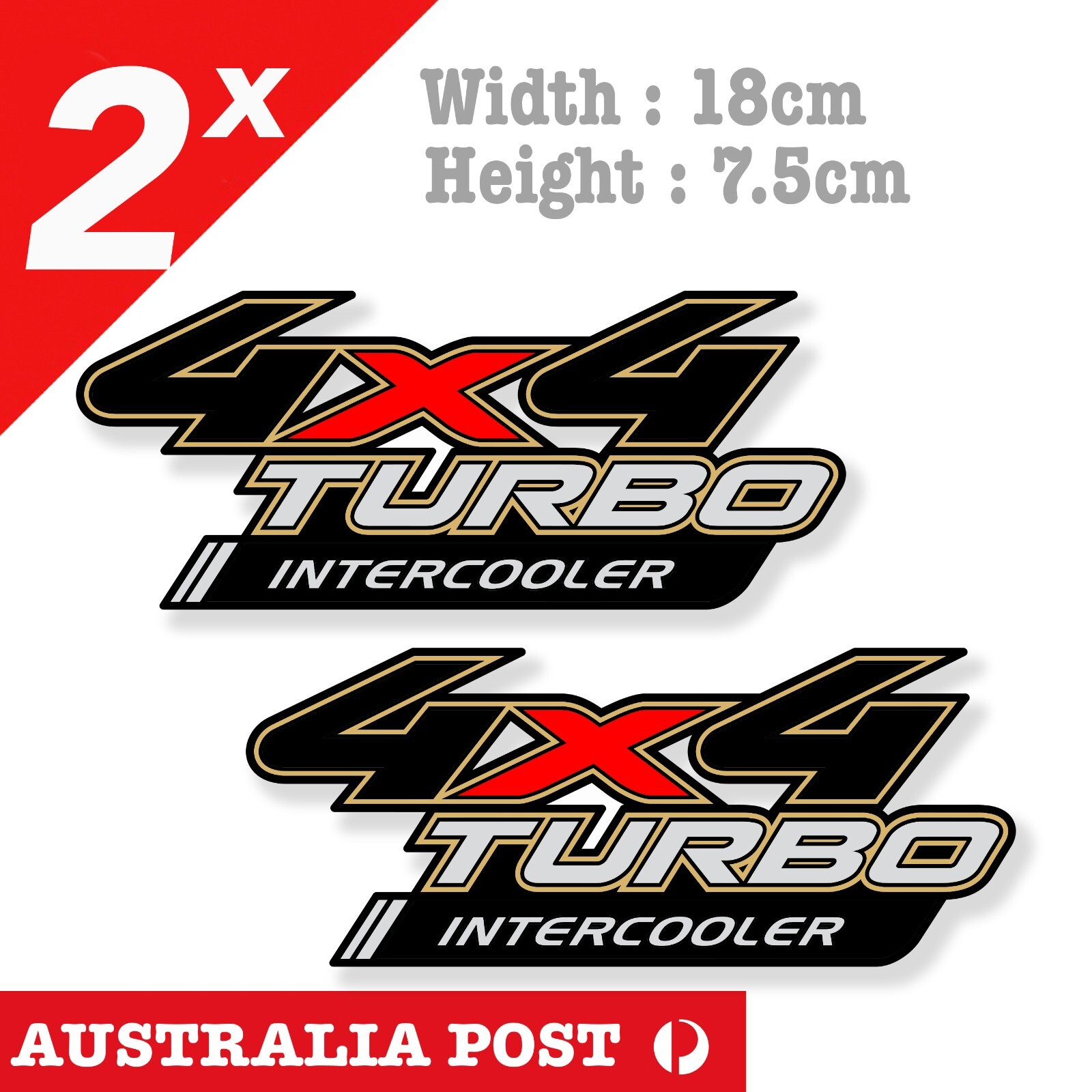 Toyota Hilux 4x4 Turbo Intercooler Large x 2 Laptop , Car Decal ...