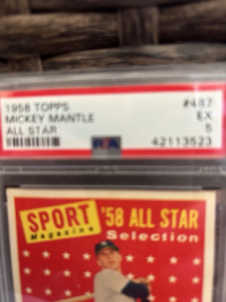1958 Topps - Sport Magazine '58 All Star Selection #487 Mickey Mantle ...