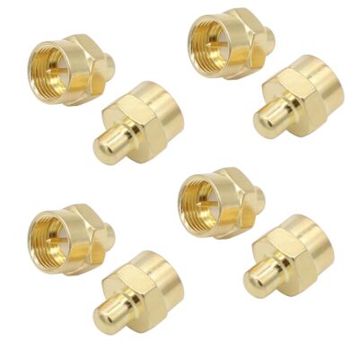 8pcs Coax F Type 75ohm Terminator Cable Caps Cover Gold Pated For AMP ...