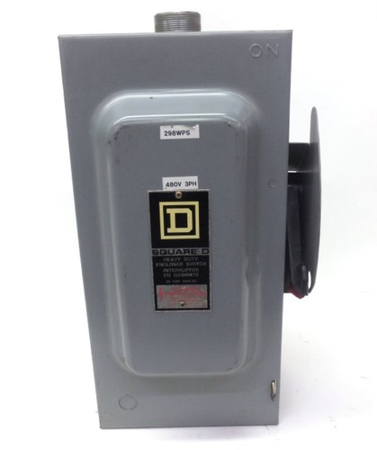 SQUARE D SAFETY SWITCH FUSABLE H362, SERIES F1, 60A, 600VAC, 3 PH | eBay