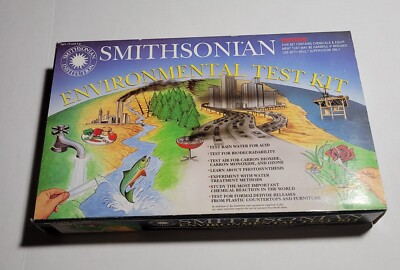 Vtg SMITHSONIAN ENVIRONMENTAL TEST KIT NEVER OPENED USED Pyrex Chem ...