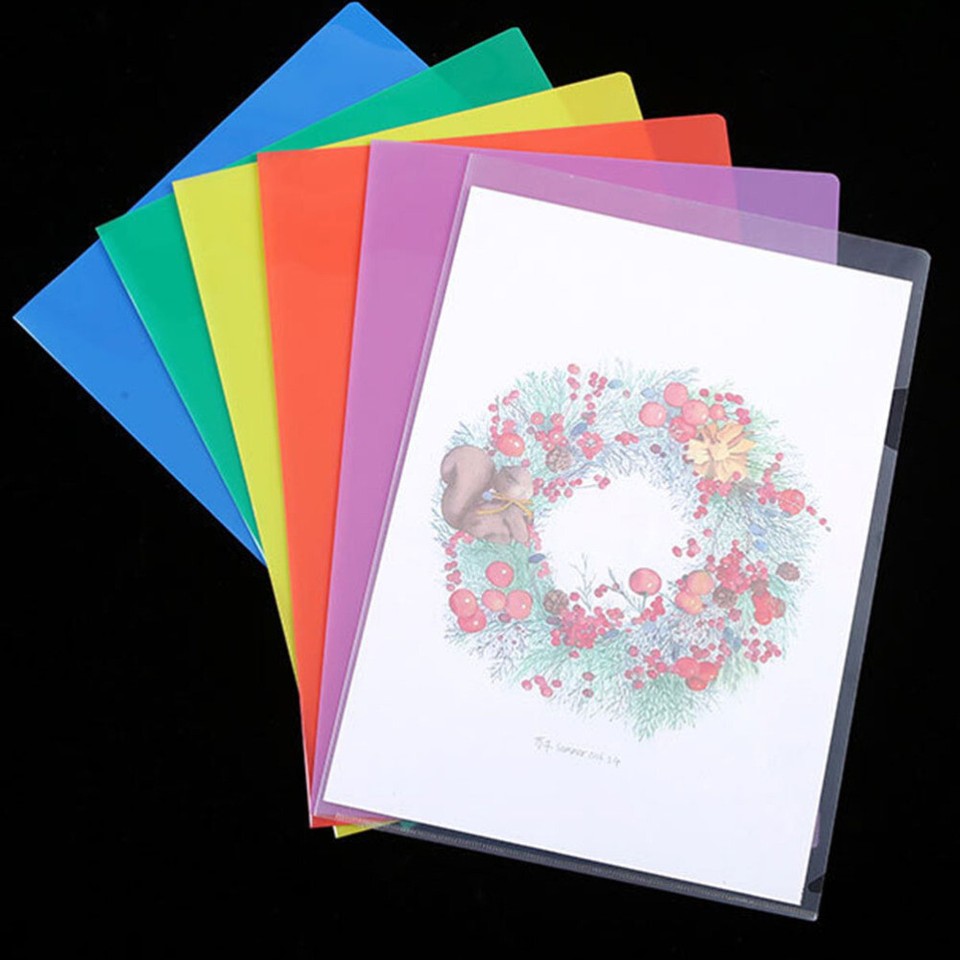 40PCS Sleeve Folder Plastic File Sleeves A4 Plastic Sleeves Paper File ...