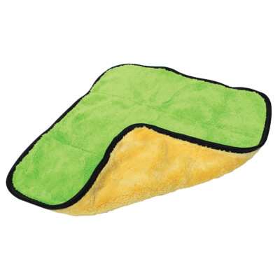 2pc Turtle Wax Green/Yellow Double Sided Microfibre Buffing Towel Car ...